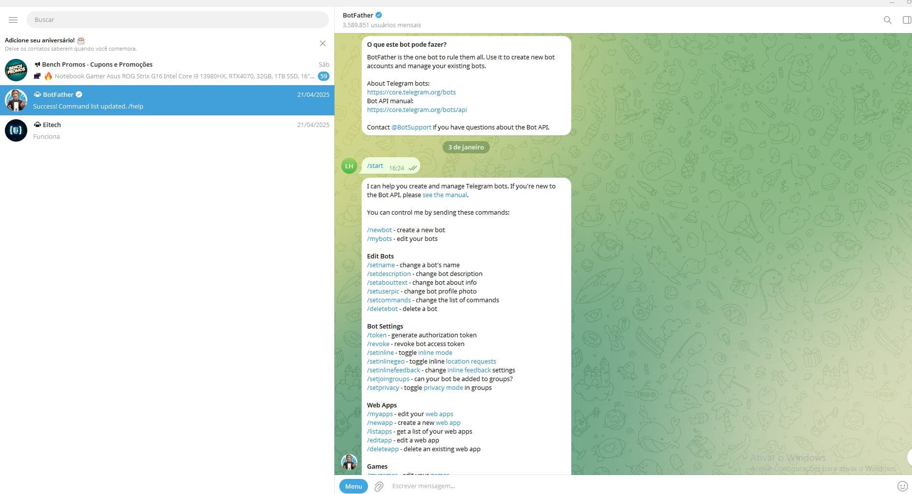Criando Bots no Telegram com Python: Guia Rápido Para Iniciantes - EiTech